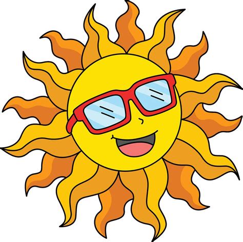 Sun With A Happy Summer Cartoon Colored Clipart 27584517 Vector Art At Vecteezy