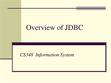 Ppt Overview Of Jdbc Powerpoint Presentation Free Download Id3140542