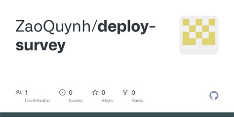 Github Zaoquynhdeploy Survey