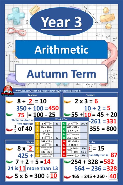 Year 3 Arithmetic Autumn Term White Rose Maths Teaching
