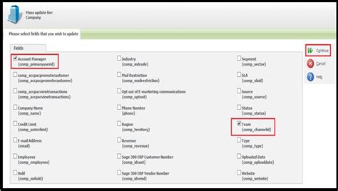 Mass Update In Sage Crm Sage Crm Tips Tricks And Components