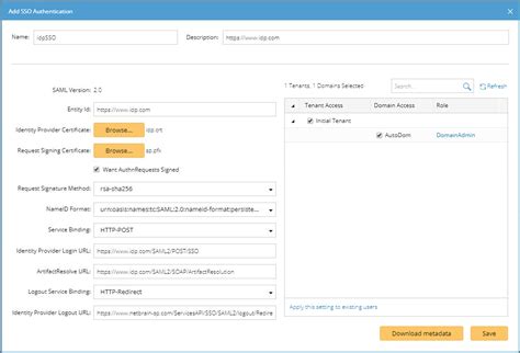 Configuring Sso Authentication