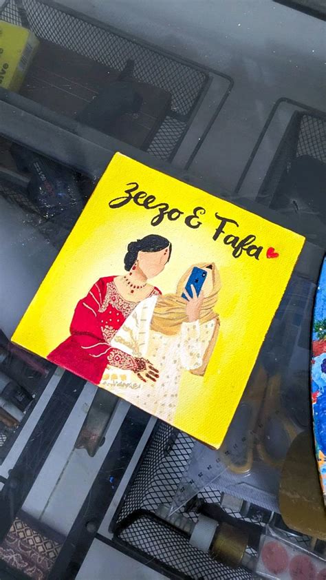 Rabail Fatima On Linkedin Commission Work 6×6 Inches Ah The Background Color Is Going So Well With…