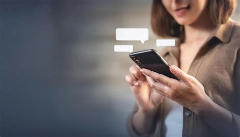 Person Using A Messaging App On A Smartphone Representing Communication