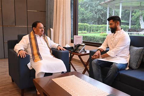 Chirag Paswan Meets Amit Shah Bjp Chief Nadda Makes Return To Nda