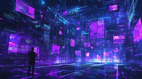 Digital Landscape Highlighting Online Privacy And Data Protection