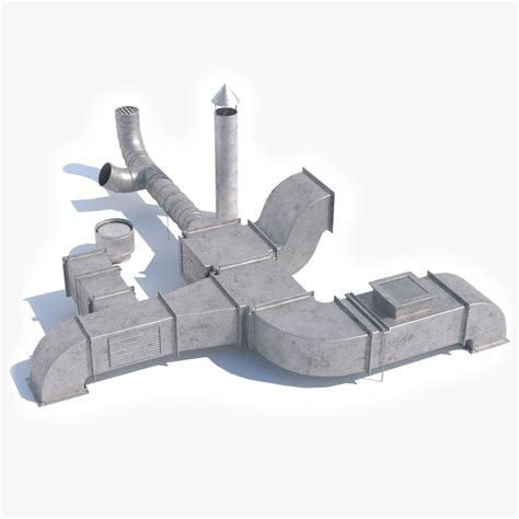 Ventilation System V1 0 Free 3d Model 3ds Obj Blend Fbx Mtl Free3d