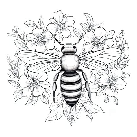 Premium Vector Bees For Adults Best Hand Draw Colorful Book Eps