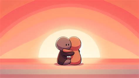 1920x1080 Resolution Cute Friends Hug 4k Digital Avatar Art 1080p Laptop Full Hd Wallpaper