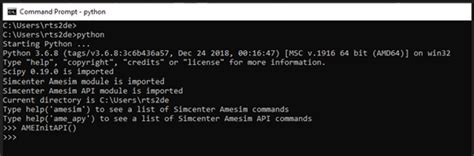 How To Launch Python Amesim Api Using Window Command Prompt