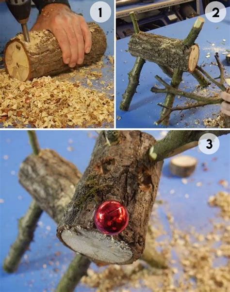 Log Reindeer Diy How To Make Reindeer Made From Logs How To Make