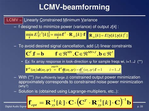 Ppt Digital Audio Signal Processing Lecture 2 Microphone Array