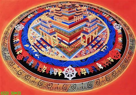编号138 248099：彩绘唐卡 时轮金刚坛城（5035cm左右） 沃唐卡