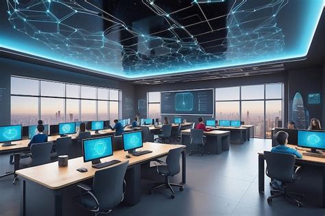 Blockchain Credentials Securing Academic Achievements In Futuristic Classrooms Premium Ai