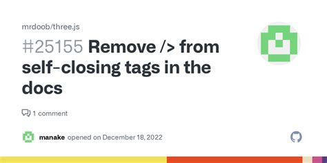 Remove From Self Closing Tags In The Docs Issue 25155 Mrdoob