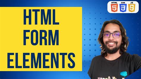 Html Form Elements Crash Course On Html Css And Js Youtube