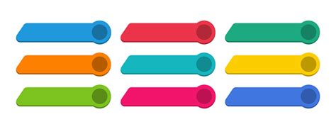 웹 사이트에 대한 현대적인 여러 가지 색상의 버튼 세트 웹 단추의 빈 템플릿입니다 0명에 대한 스톡 벡터 아트 및 기타 이미지 0명 가상현실 Istock
