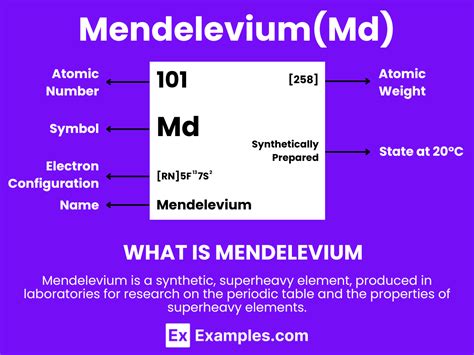 Mendelevium Uses Mendelevium Atomic Structure Stock Image