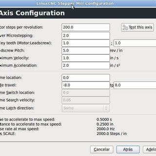 LinuxCNC X Axis Configuration Download Scientific Diagram