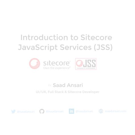 Sitecore Javascript Services Jss