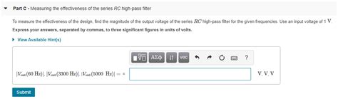 Solved To Analyze And Design A Passive First Order Chegg