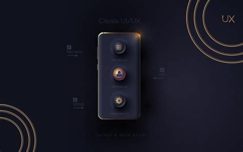 Premium Vector Mobile Ui Ux Korbon And Gold Concept