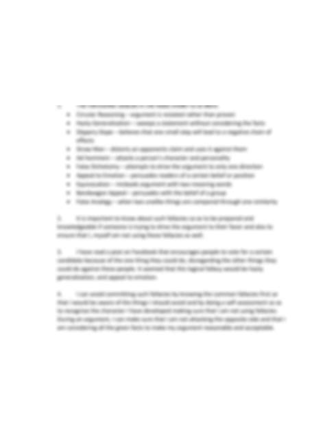 SOLUTION Identifying Logical Fallacies Studypool