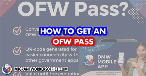 Ofw Pass By Department Of Migrant Workers Dmw Mobile App Migrant