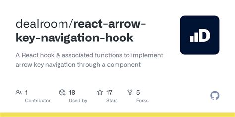 GitHub Dealroom React Arrow Key Navigation Hook A React Hook Associated Functions To