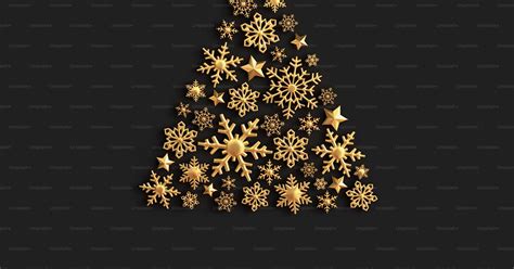검은 배경에 크리스마스 트리 모양의 황금 눈송이 3d 렌더링 사진 Unsplash의 크리스마스 트리 이미지