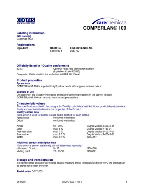 Comperlan 100 Pdf Pdf Data Business