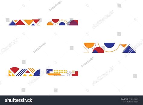 Geometric Header Footer Design Vector Stock Vector Royalty Free 2283169863 Shutterstock