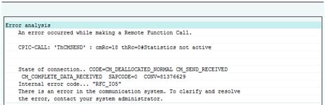 Short Dump Callfunctionsenderror Sap Community