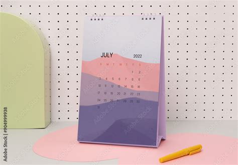 Stationery Calendar Mockup Stock Template Adobe Stock