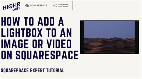 how to add a lightbox to an image or video on squarespace youtube