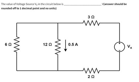 solved the value of voltage source vx ﻿in the circuit below