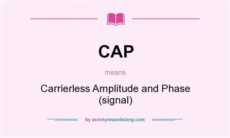 Cap Carrierless Amplitude And Phase Signal In Undefined By