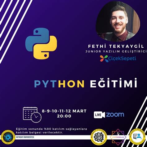 Beummk Ve Beuymk Işbirliği Ile 10 Saatlik Güzel Bir Python Eğitimi Ile