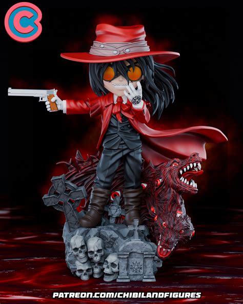 👾 Alucard Hellsing Chibi・ 3d File For 3d Printing・cults