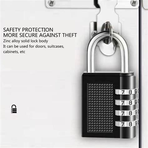 80 40 14mm Heavy Duty 4 Dial Digit Combination Lock Weatherproof Security Padlock Outdoor Gym