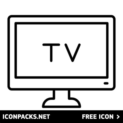 Free Hotel Room Television Outline Icon Symbol Download In Svg And Png