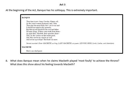 Macbeth Gcse Revision Worksheets Teaching Resources