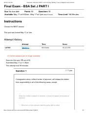 Final Exam BSA Set J PART I Nd Reg BaReg Law On Obligations And Contracts Pdf