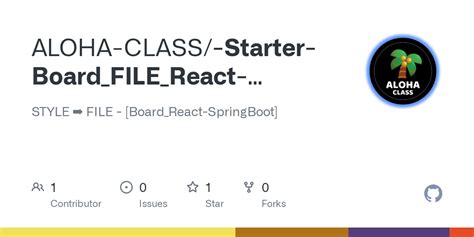 Github Aloha Class Starter Boardfilereact Springboot Style File