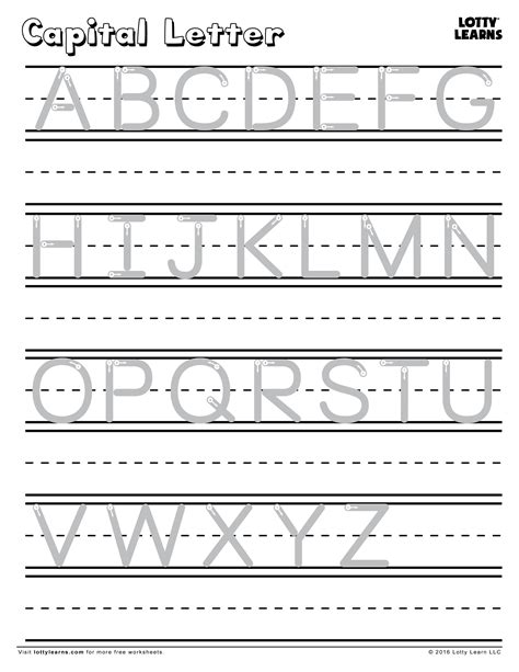 Worksheet Capital Letter A Z — Lotty Learns