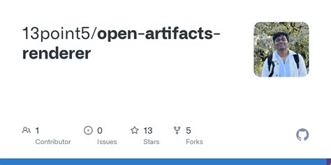 open artifacts renderer package json at main · 13point5 open artifacts renderer · github
