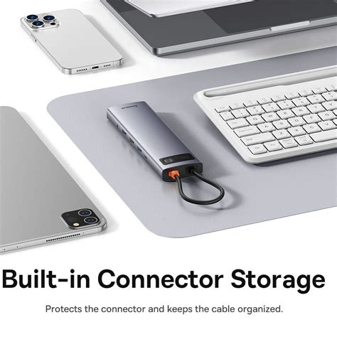 Baseus StarJoy Multifunctional 10 Port USB C Type C HUB Adapter Grey Alexnld Com