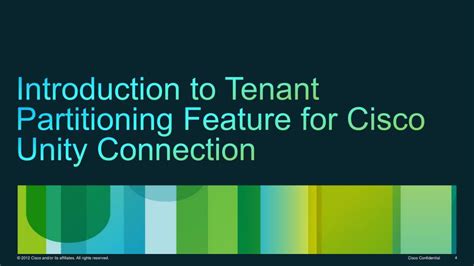 Ppt Tenant Partitioning Feature For Cisco Unity Connection 100 Powerpoint Presentation Id