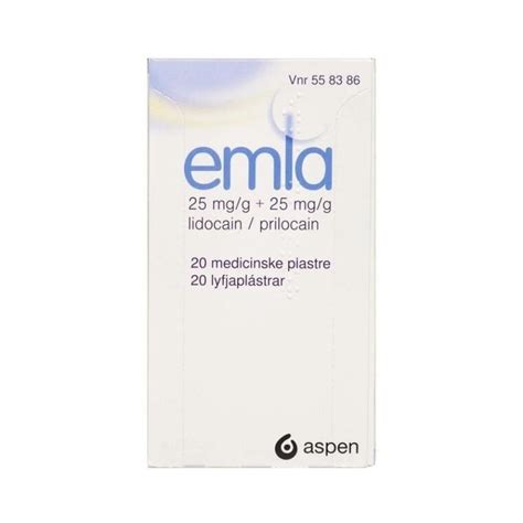 Lokalbedøvende Emla Plaster 20 Stk Ideel Til Lokal Smertestillelse