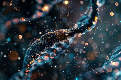 Dna Gene Helix Spiral Molecule Structure By Generative Ai Stock Illustration Illustration Of